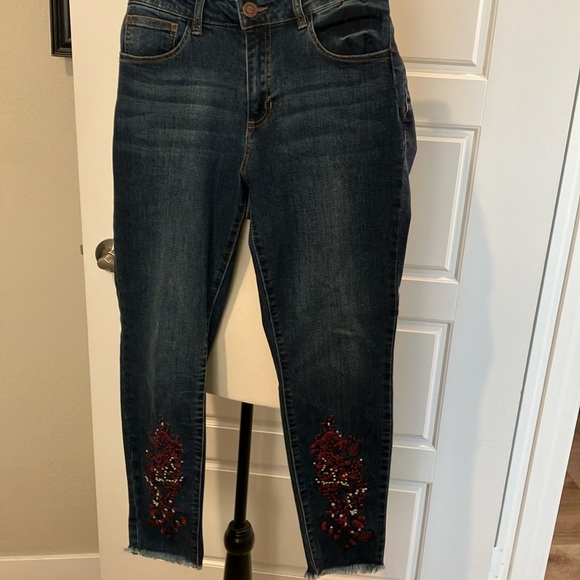 one 5 one | Jeans | One5one Embroidered Jeans Straight Legs | Poshmark